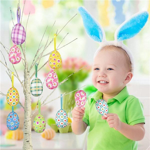 24PC ODM Hanging Easter Egg Decorations - toptradesourcing