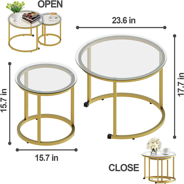2 PCS Marble Nesting Table Wholesale - toptradesourcing