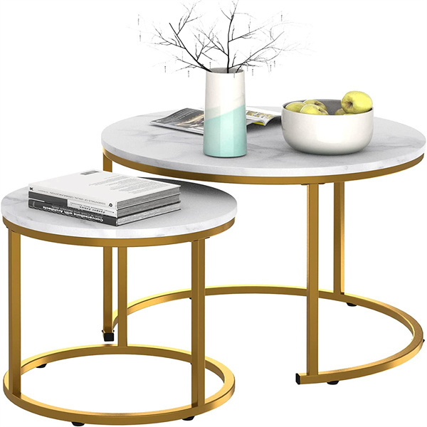 2 PCS Marble Nesting Table Wholesale - toptradesourcing