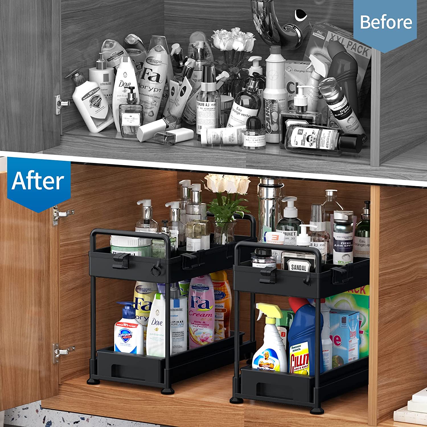 2 Layers Cheap Storage Drawer Bathroom Organizer Wholesale in Yiwu ...