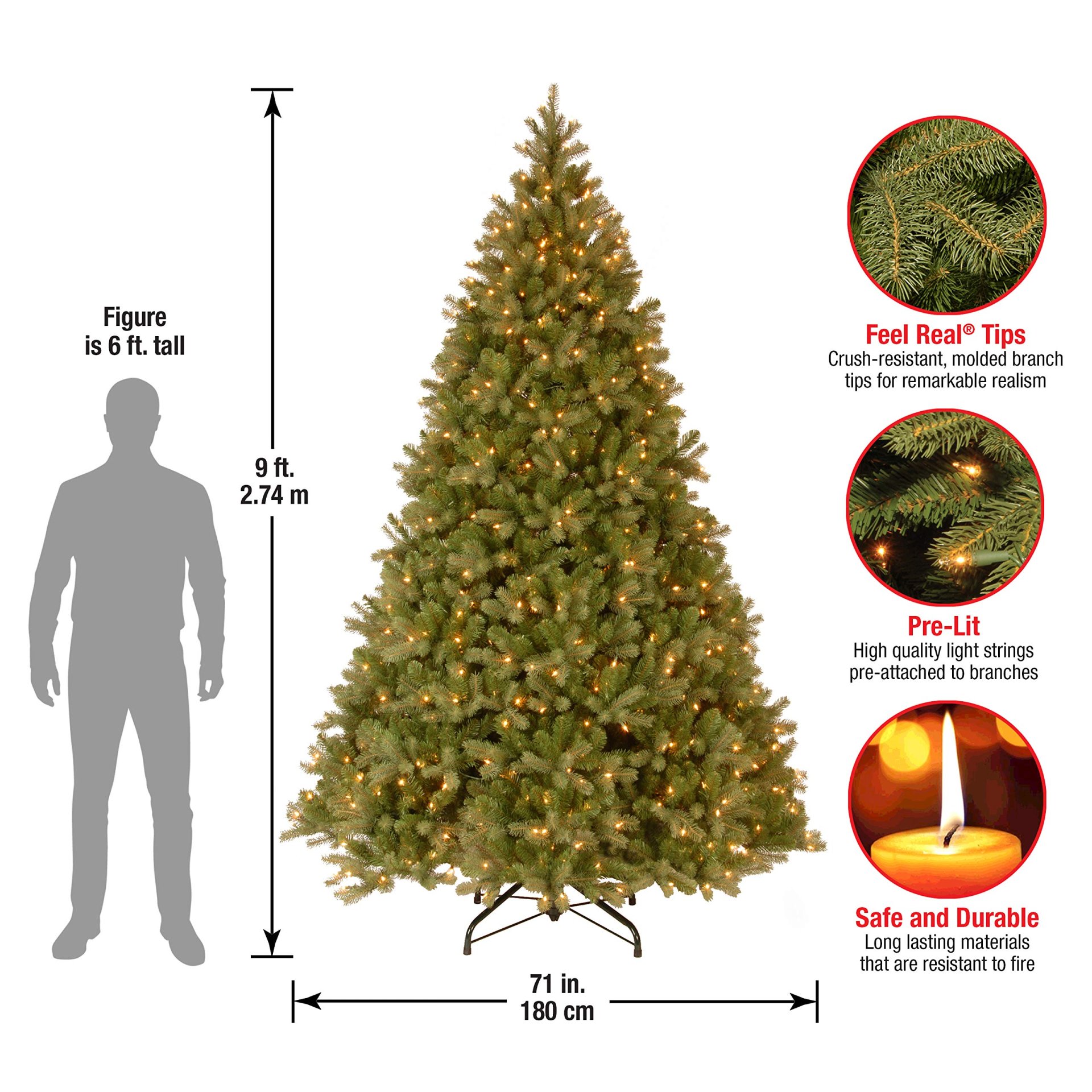 6.5 Feet Artificial Full Sag Christmas Tree ODM - toptradesourcing
