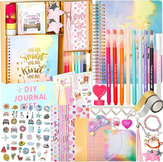 54-Piece Diary Set for Young Artists Aged 8-13